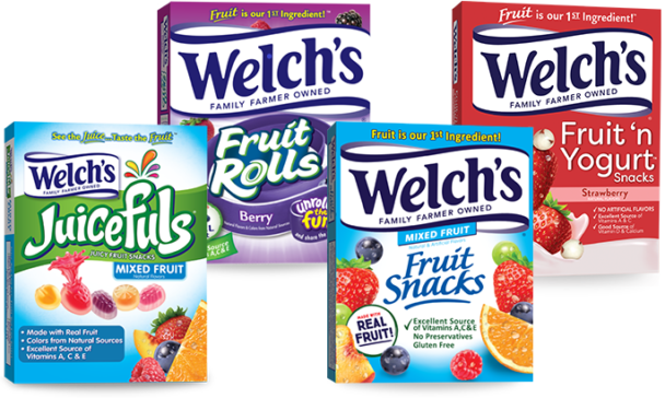 Welch’s® Fruit Snacks, Welch’s® Juicefuls® Juicy Fruit Snacks, Fruit ‘n ...